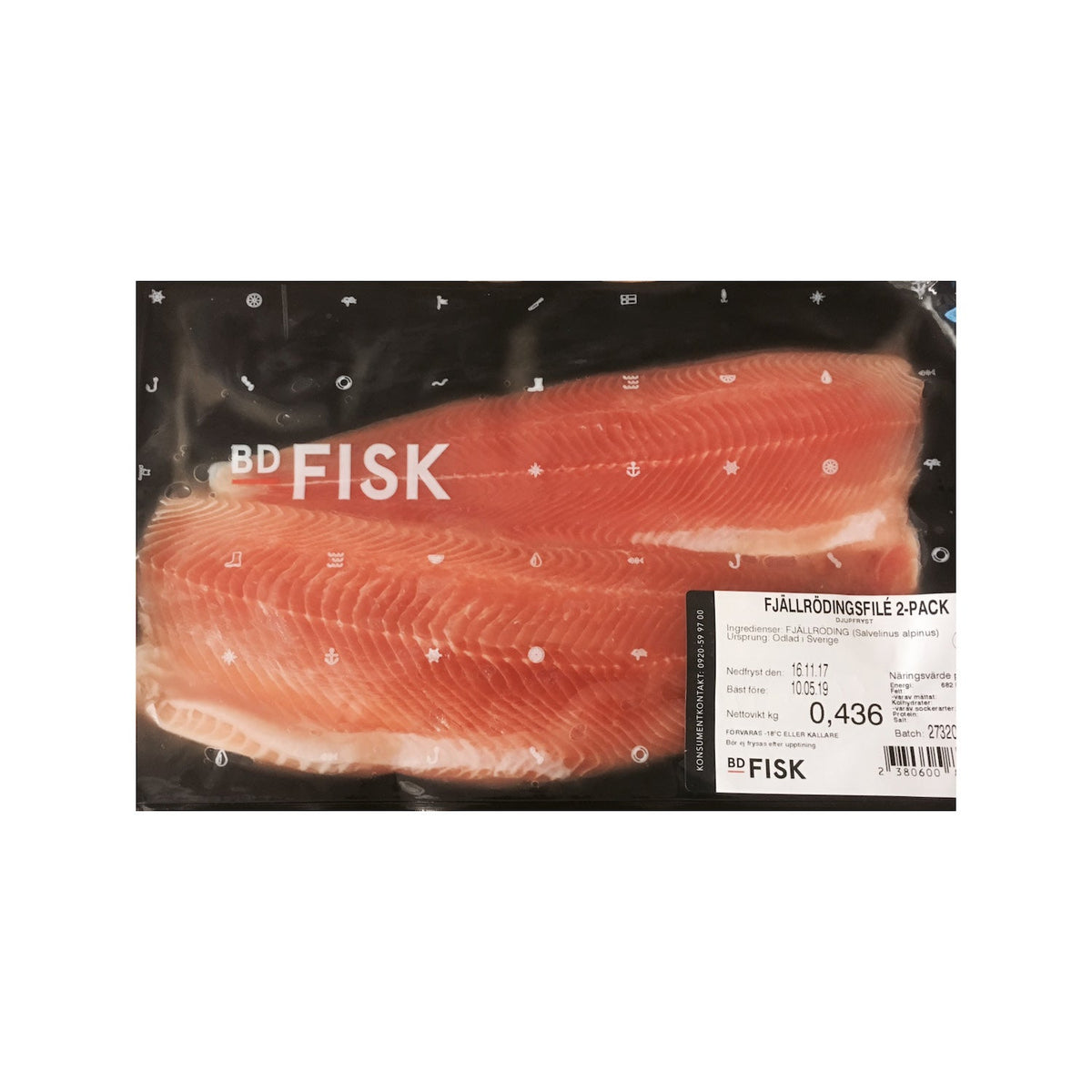 Fjällrödingfilé 2-pack fryst 374g – Noah - Lokal Mat